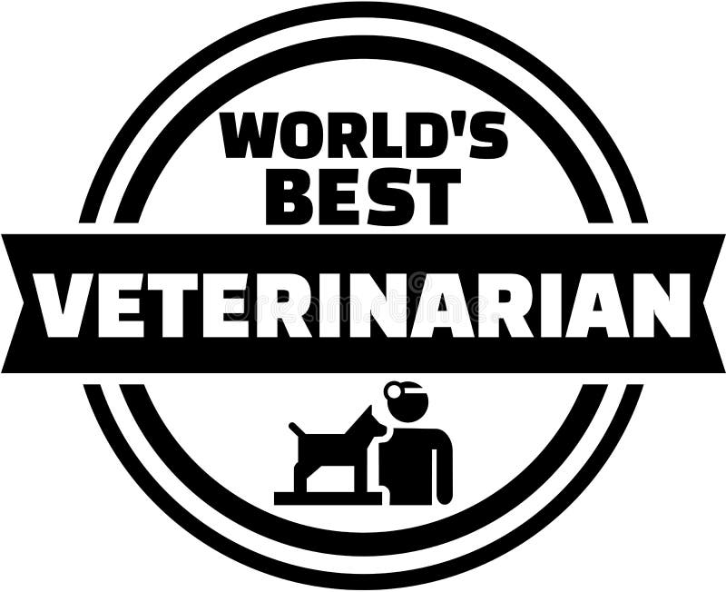 World`s Best Veterinarian Button Stock Vector - Illustration of animal ...