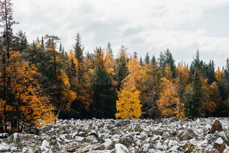 The World S Largest Stone River in Taganay National Park in Autumn ...