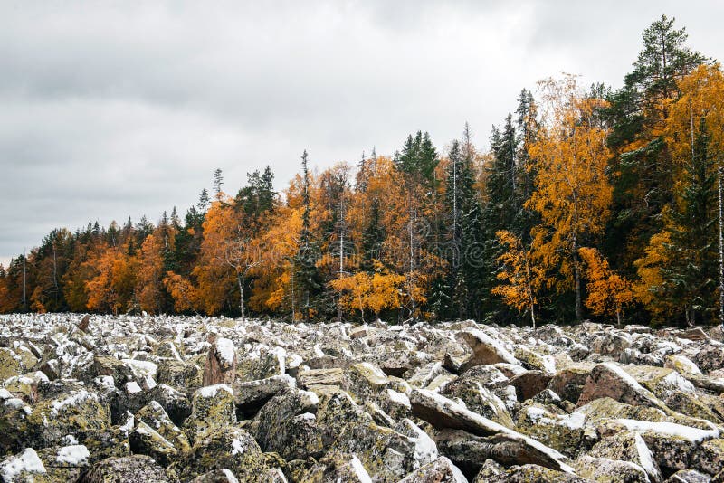 The World S Largest Stone River in Taganay National Park in Autumn ...