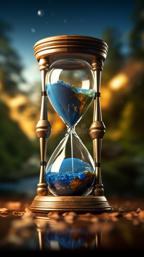 World S Timer Hourglass with Earth Signifies the Pressing Global ...