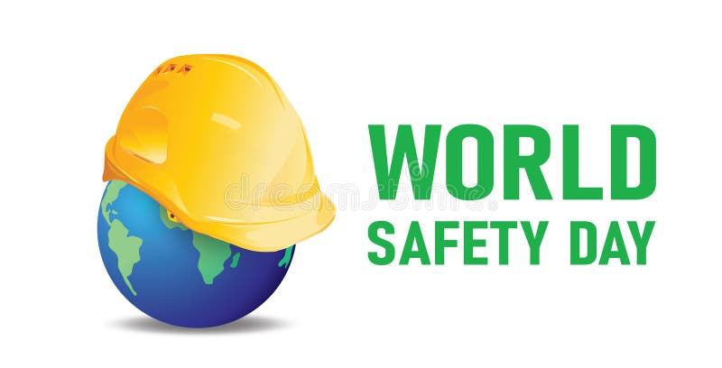 World Safety Day , Human and Construction. Stock Image - Image of ...