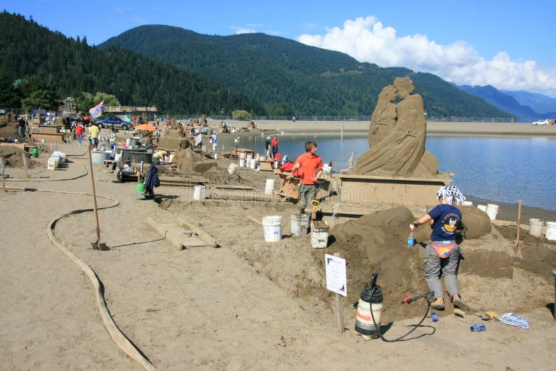 World Sand Sculptures Competition Editorial Stock Image - Image of ...