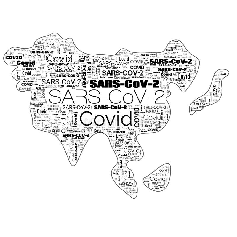 World SARS-COV-2 Covid Text Letters Abstract Background Illustration ...