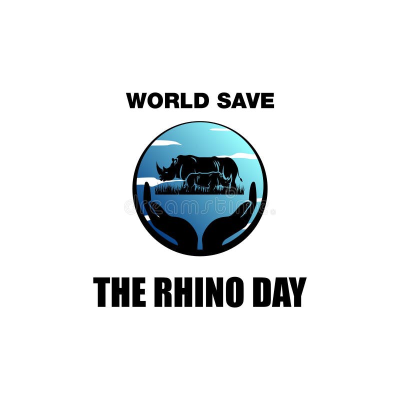 Save rhino. Save wildlife. stock vector. Illustration of nose - 75040258
