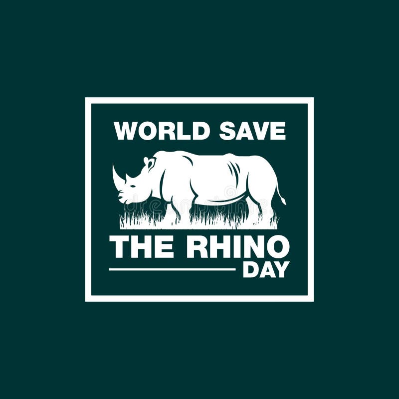 Save rhino. Save wildlife. stock vector. Illustration of nose - 75040258