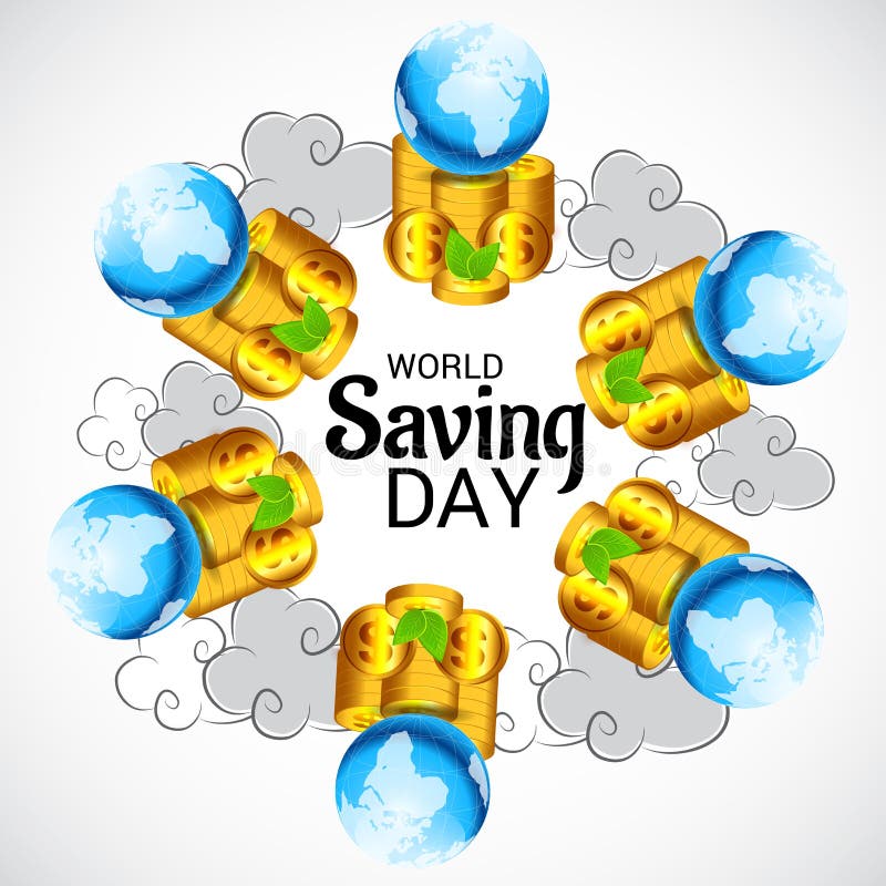 World saving day. stock illustration. Illustration of finance - 101863405
