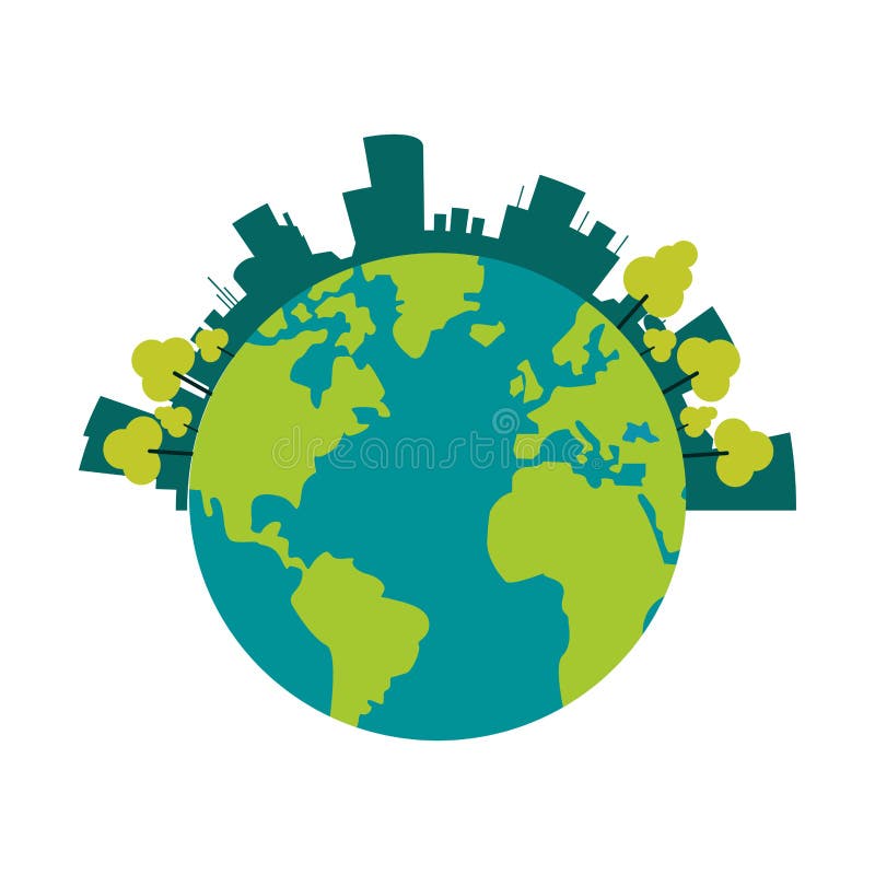 World Saving Ecology Green Cartoon Stock Vector - Illustration of ...