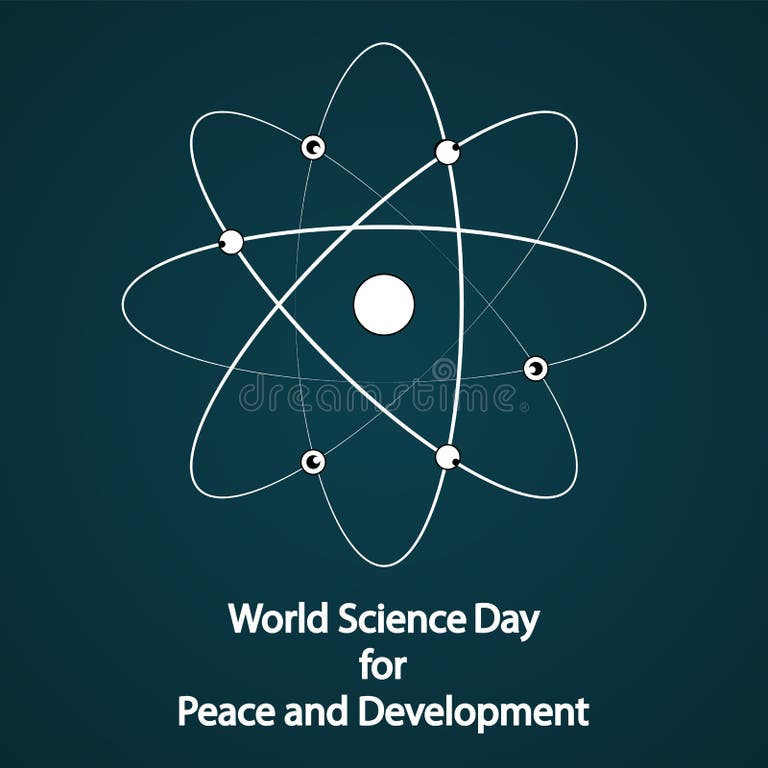World Science Day for Peace and Development Atom Stock Vector ...