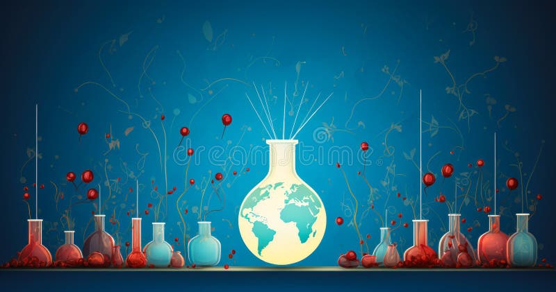 World Science Day for Peace and Development Banner with Laboratory ...