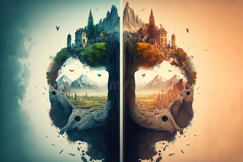 World that Separating Apart Stock Illustration - Illustration of ...