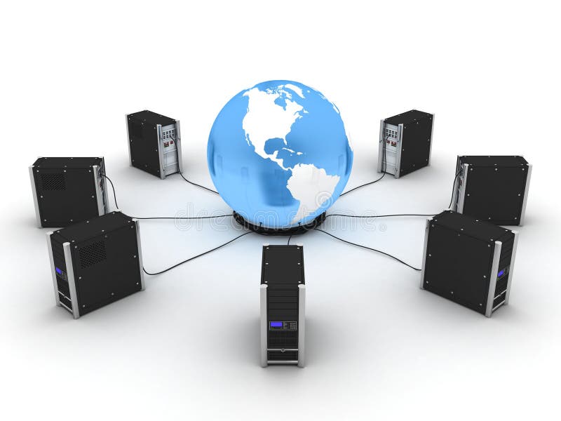 World server america stock illustration. Illustration of notebook - 5622040