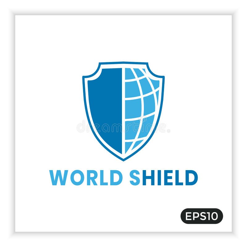 World Shield Logo. Can Be Used for Internet Network Protection Icons ...