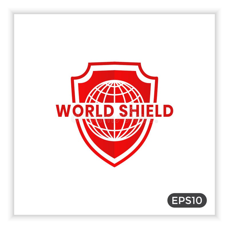 World Shield Logo. Can Be Used for Internet Network Protection Icons ...