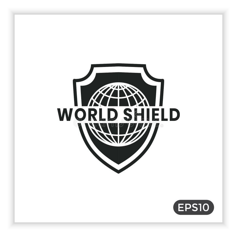 World Shield Logo. Can Be Used for Internet Network Protection Icons ...