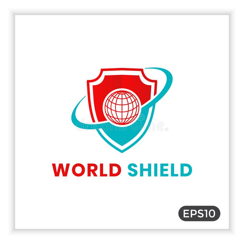 World Shield Logo. Can Be Used for Internet Network Protection Icons ...