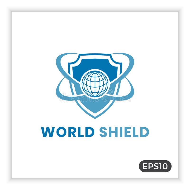 World Shield Logo. Can Be Used for Internet Network Protection Icons ...