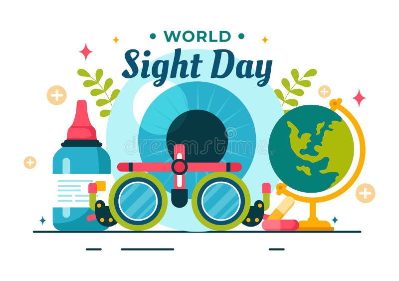 World Sight Day Vector Illustration for 10 October, Featuring Vision ...