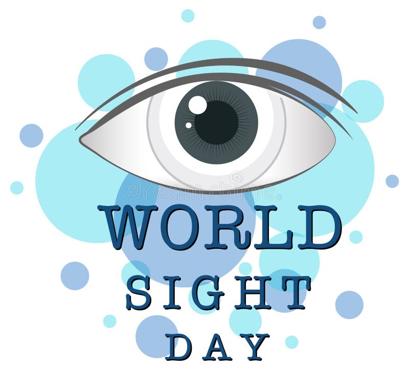 World Sight Day Word Logo with an Earth Eye Stock Vector - Illustration ...