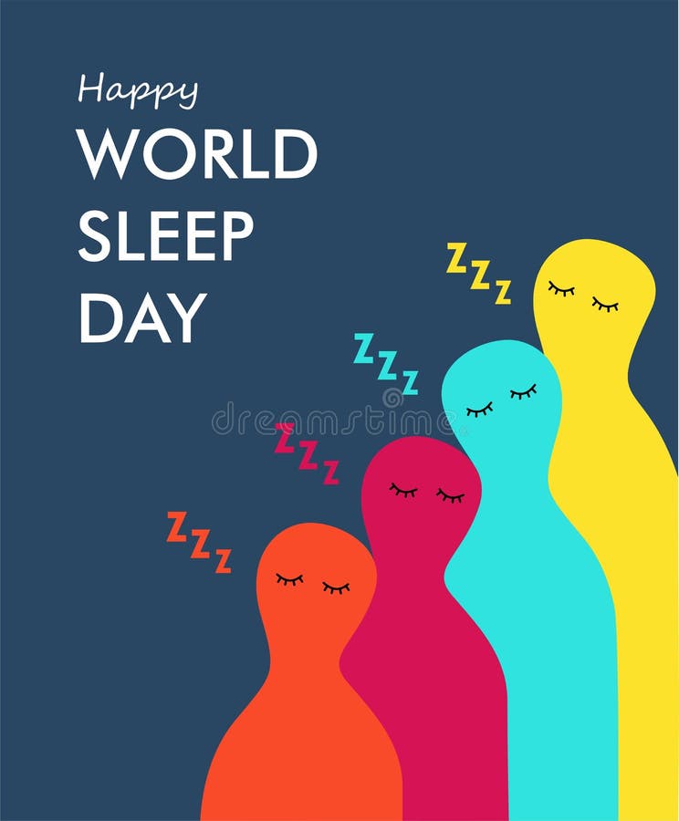 World Sleep Day Banner Template Flat Design Stock Vector - Illustration ...