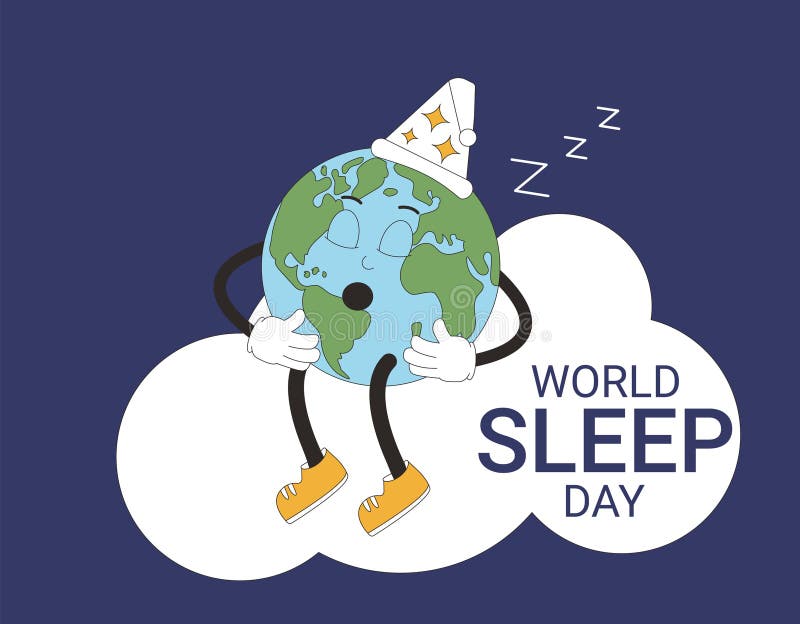 World Sleep Day Horizontal Banner for Greeting Card. Vector ...