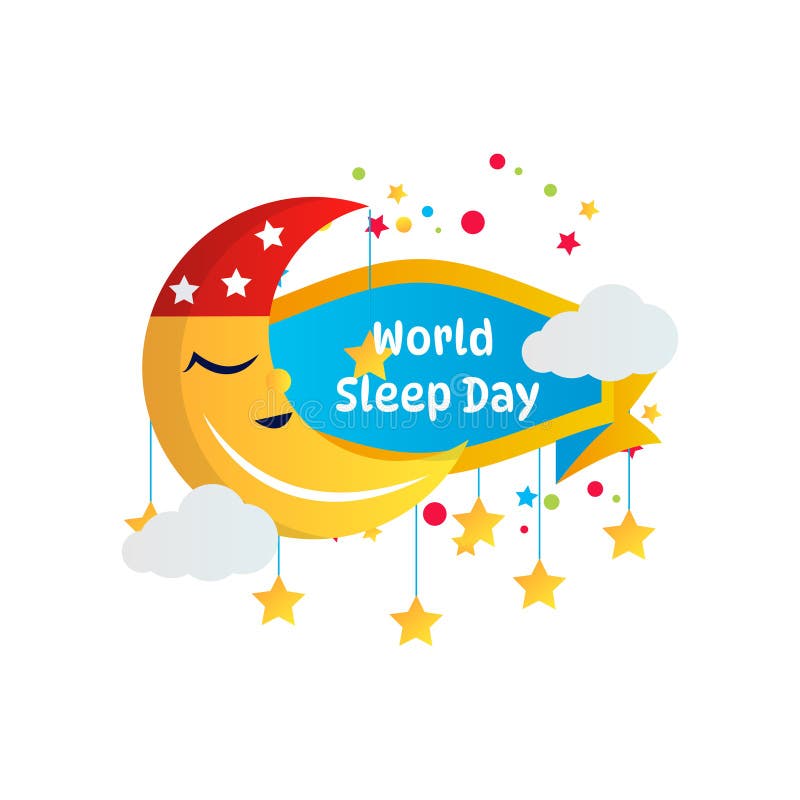 World Sleep Day Relaxation Awareness Illustration Stock Vector ...