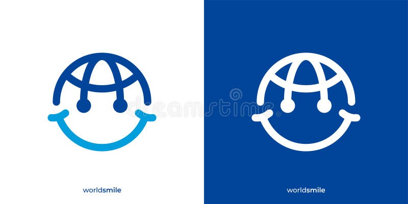 Simple World Smile Logo. Globe, Earth and Smile Face Graphic Icons ...