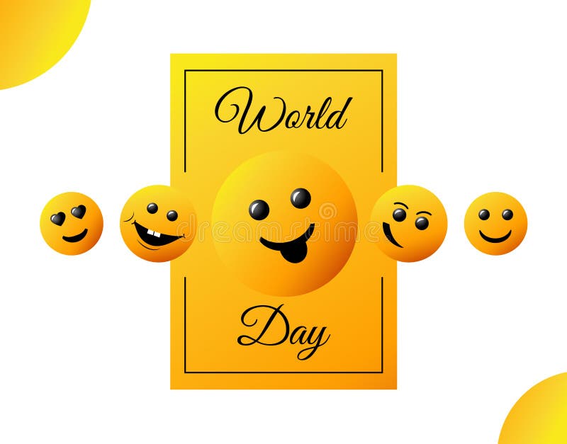 World Smile Day. Bright Vector Greeting Card Stock Vector ...