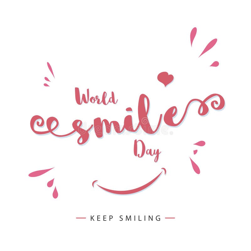 World Smile Day Keep Smiling Beautiful Poster, Vector Illustration ...