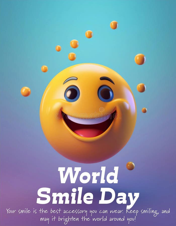 World Smile Day Poster Design Stock Illustration - Illustration of sign ...