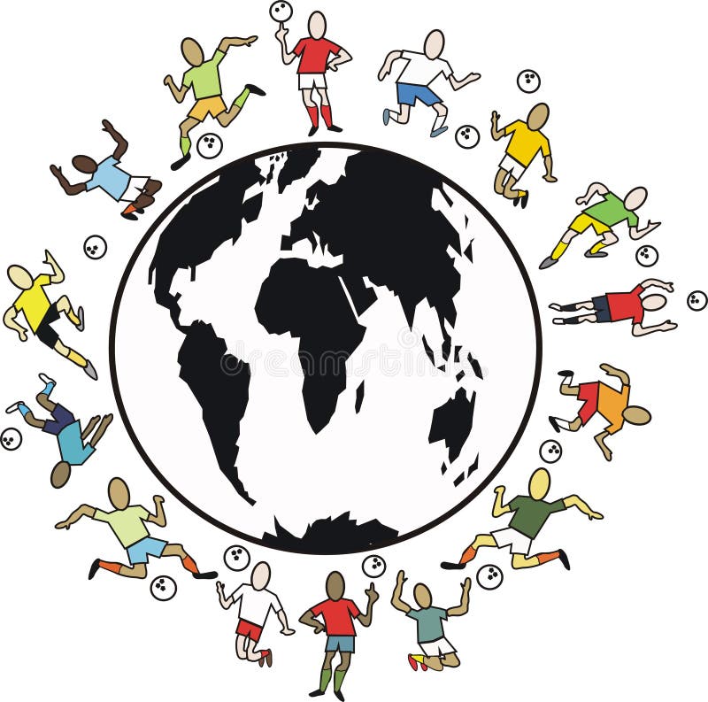 World soccer cartoon stock illustration. Illustration of team - 13886274