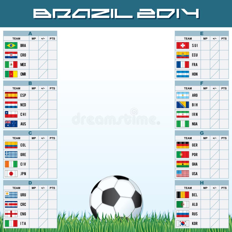 World Soccer Championship Groups Editorial Photography - Illustration ...