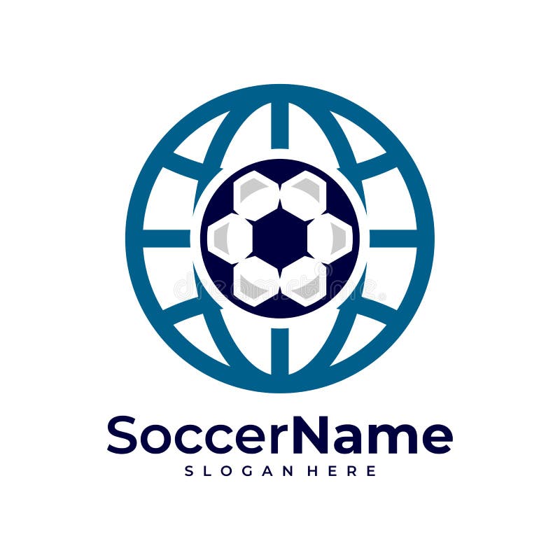 World Soccer Logo Template, Football World Logo Design Vector Stock ...