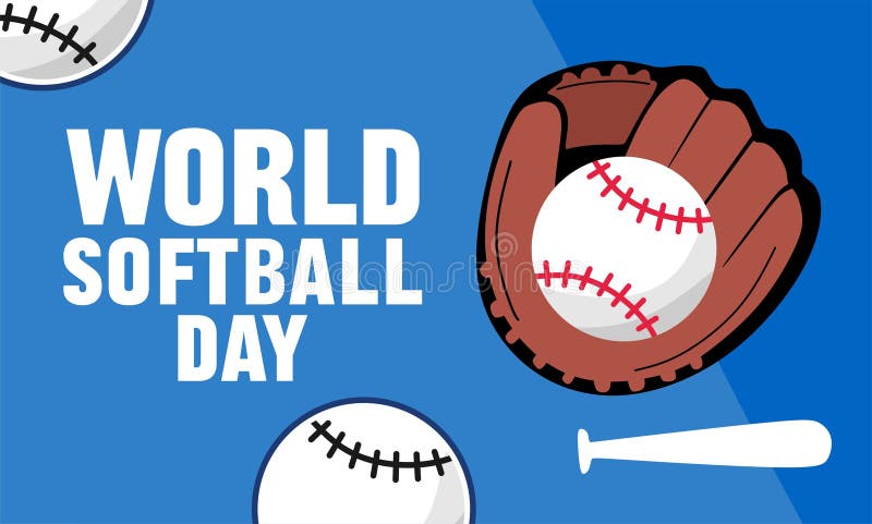 World Softball Day for Softball Lovers Stock Vector - Illustration of ...