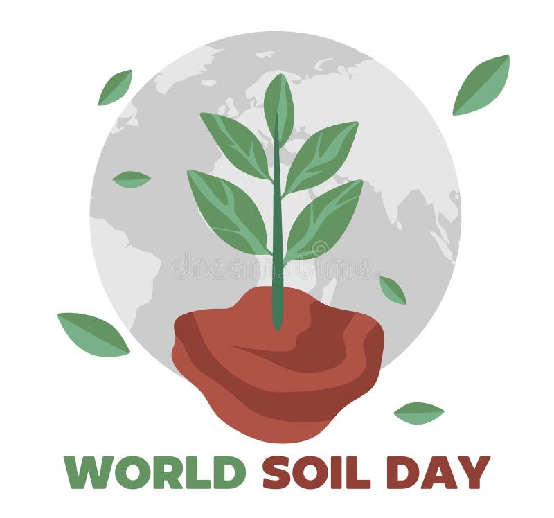 World Soil Day with a Plant Seed Stock Vector - Illustration of clean ...
