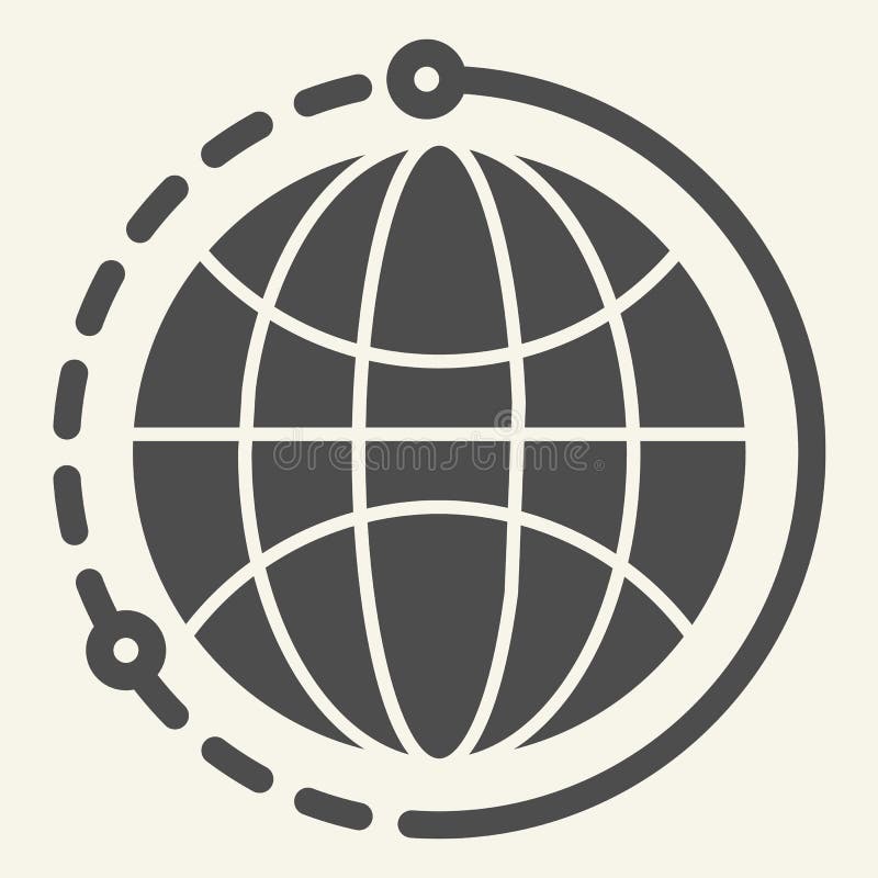 World Solid Icon. Planet Vector Illustration Isolated on White. Earth ...