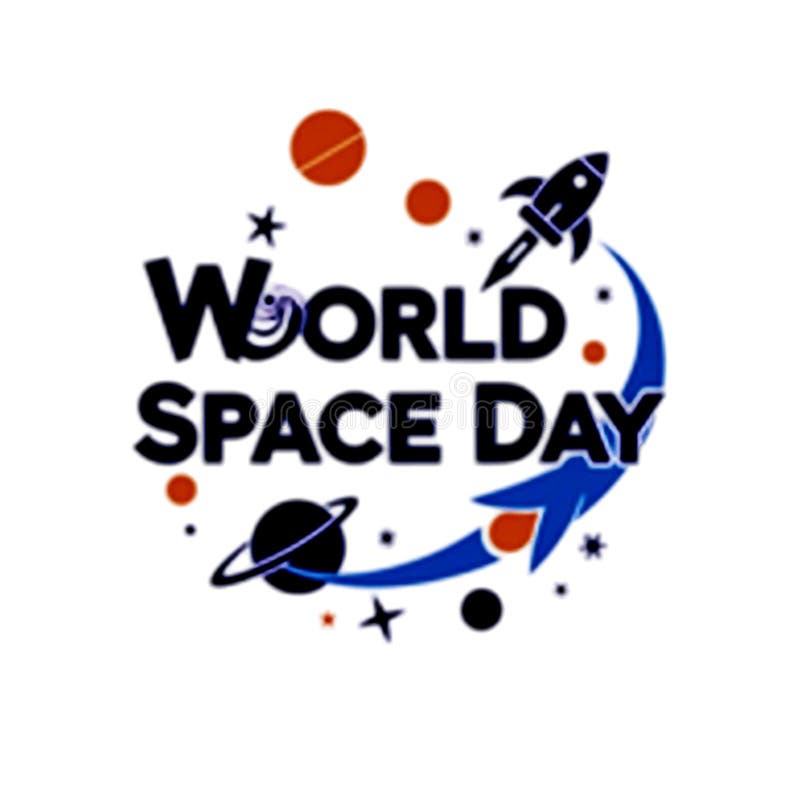 "world Space Day" Bold Typography Design Stock Illustration ...