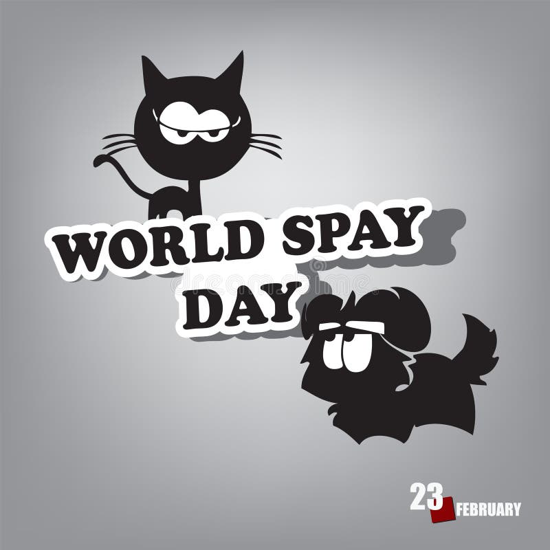 World Spay Day stock vector. Illustration of offspring - 211418206