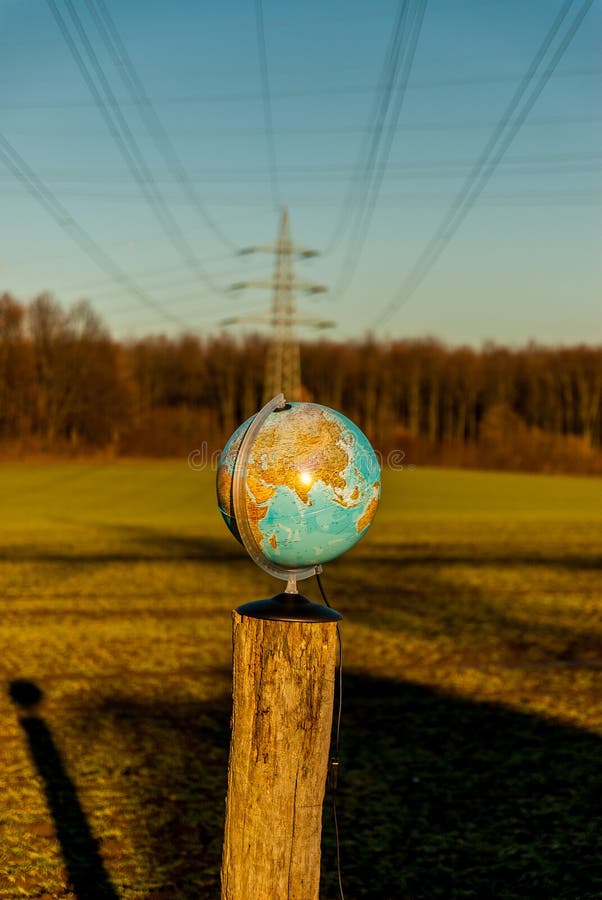 The world on stake stock image. Image of connection, growth - 84749311