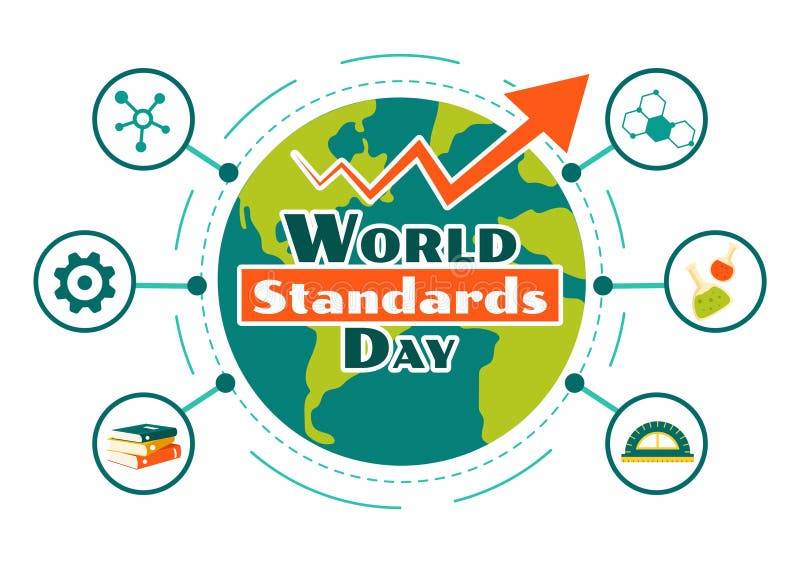 World Standards Day Vector Illustration on October 14 Featuring a Globe ...