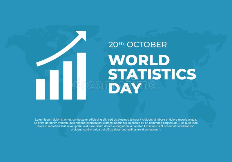World Statistics Day Background with Earth Map and Graphics on October ...