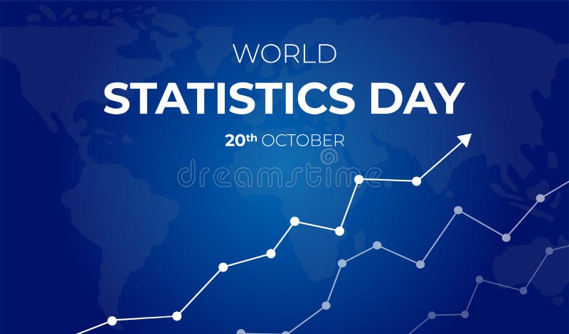 World Statistics Day Blue Background Illustration Stock Vector ...