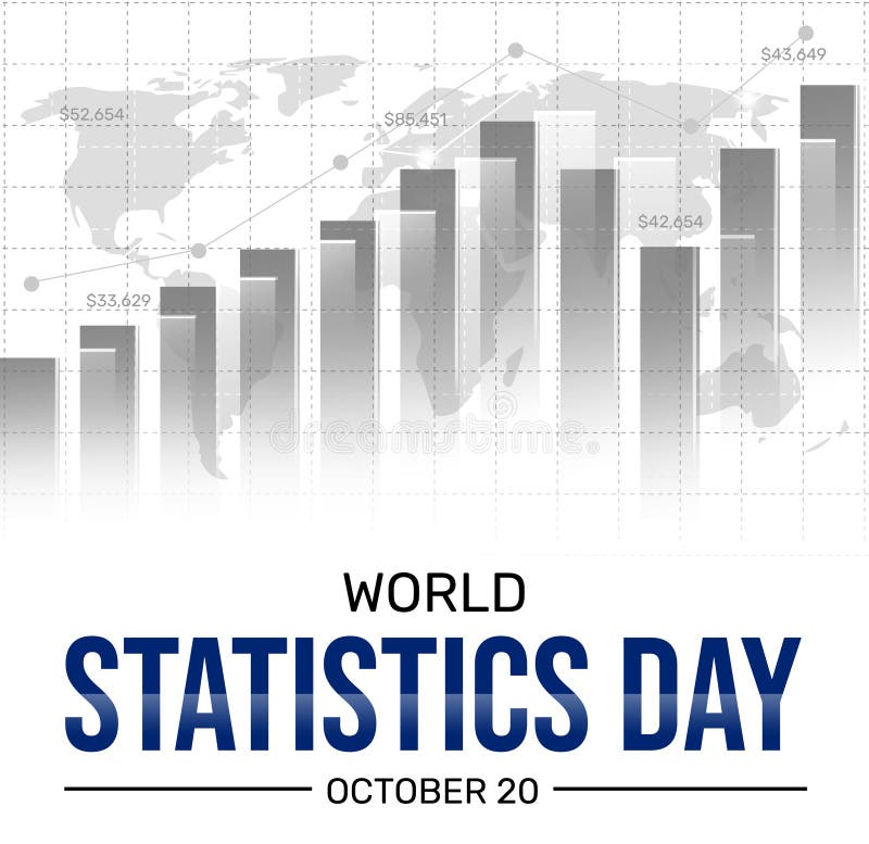 World Statistics Day Wallpaper with Graph and Typography Under it Stock ...