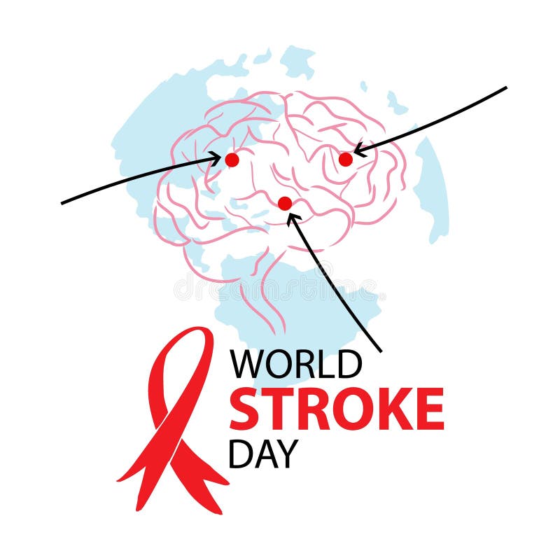 World Stroke Day Poster Banner Stock Vector - Illustration of october ...