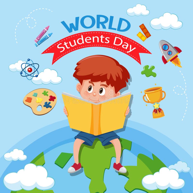 World student day icon stock vector. Illustration of boyhood - 203638984
