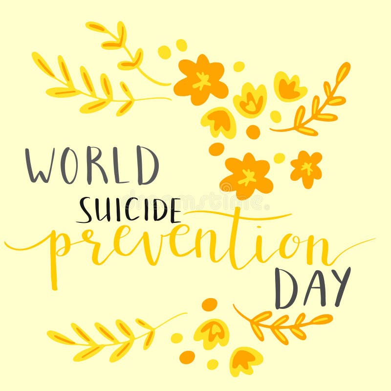 Suicide Prevention Month Yellow Ribbon Stock Illustrations – 85 Suicide ...