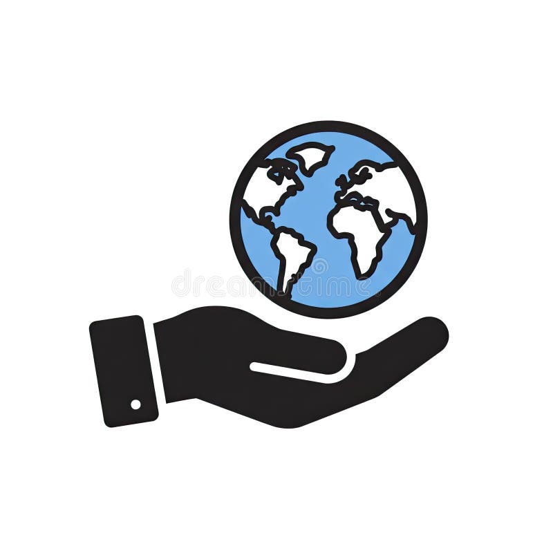 World Sustainability Icon Hand Supporting Planet Earth Responsibility ...