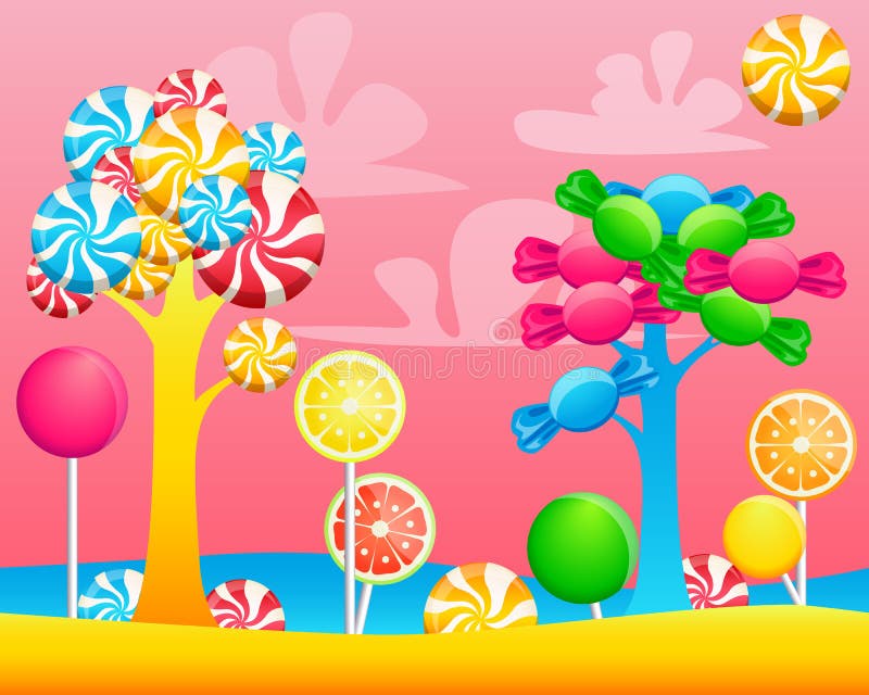 World of sweets candies stock vector. Illustration of vector - 57632369