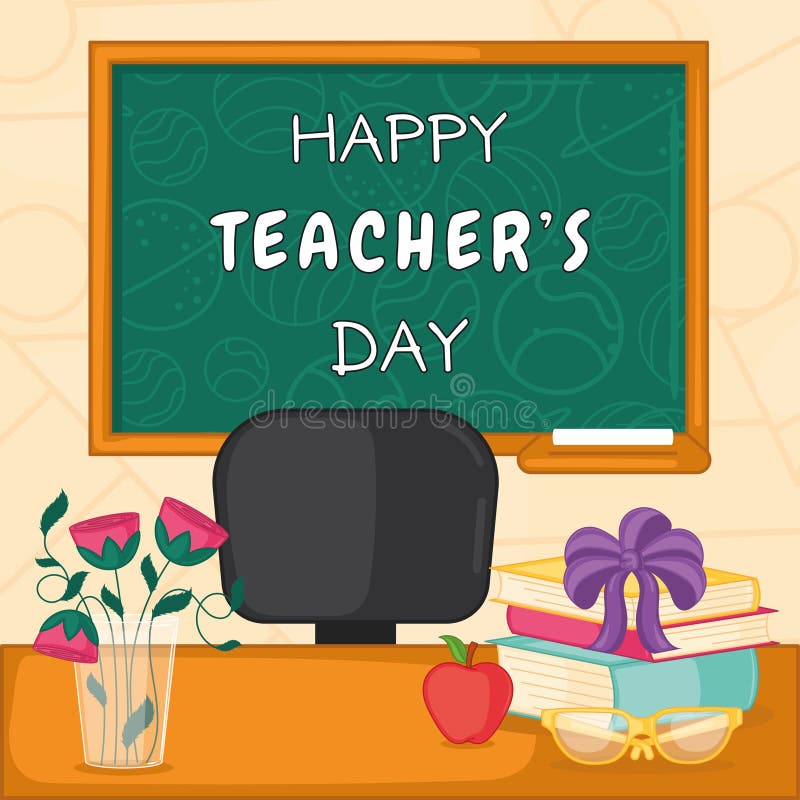 World Teacher Day Card Vector Stock Vector - Illustration of holiday ...