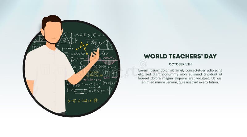 World Teachers Day Background with a Teacher Explaining a Lesson Stock ...