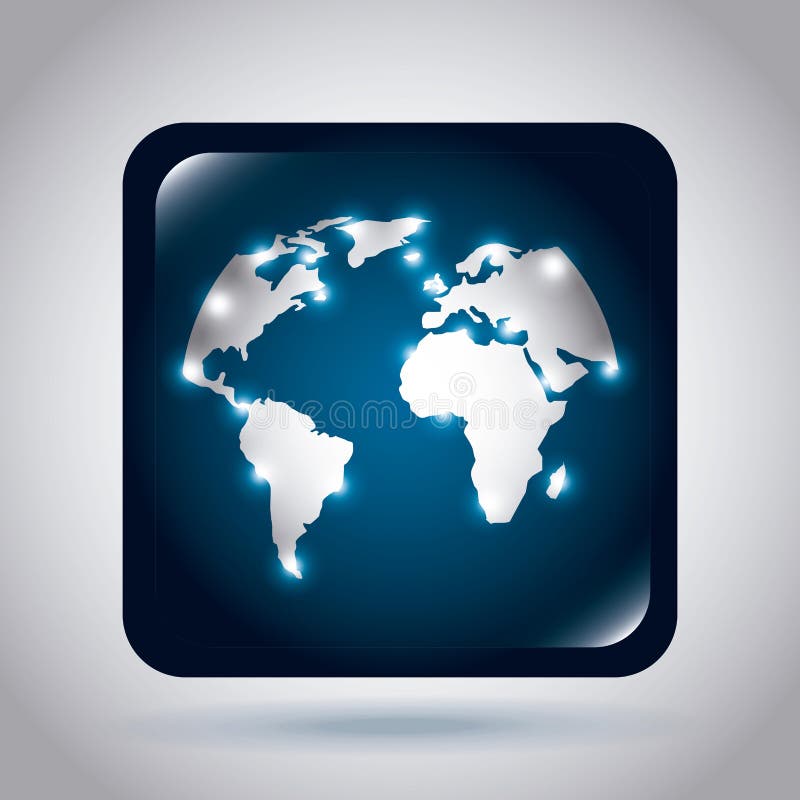 World Tech Logo Template, Simple Line Art World Tech Logo Template ...